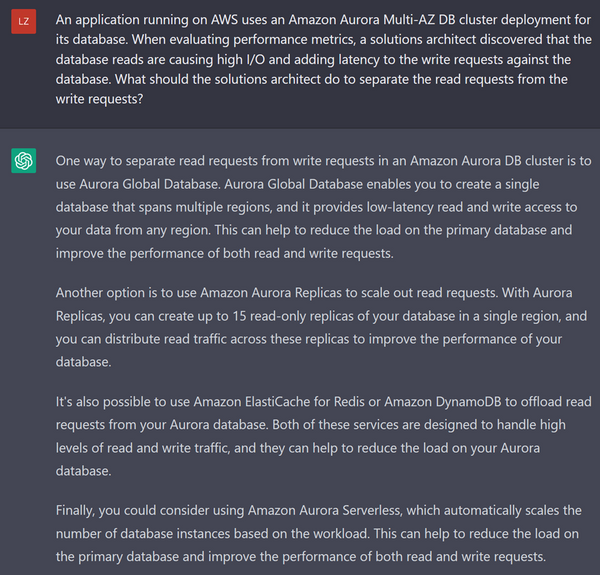 使用CHATGPT解答SAA问题